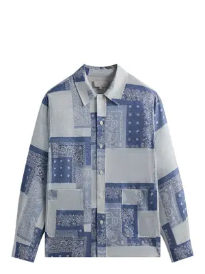 Kith Washed Paisley Overshirt - Blue