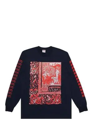Supreme Saint Sebastian Long-sleeve Tee 'navy' Blue