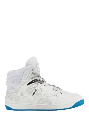 Gucci Basket High Sneaker - White