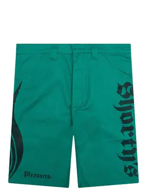 PLEASURES Gutierrez Work Shorts - Green