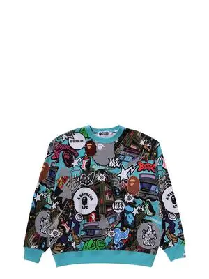 A BATHING APE Printed Crewneck