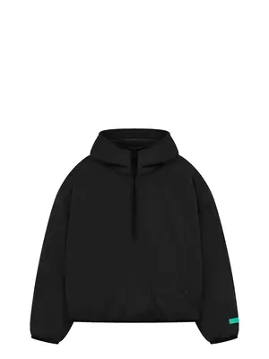 Fear Of God Nylon Filled Half Zip Hoodie 'jet - Black