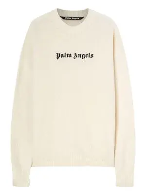 Palm Angels Classic Logo Sweater /black - White