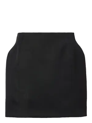 Balenciaga Wool Gabardine Mini Skirt - Black
