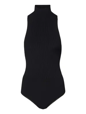 Alaïa Halterneck Jersey Bodysuit - Black