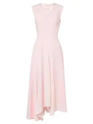 ROKSANDA Miral Asymmetric Satin Midi Dress - Pink