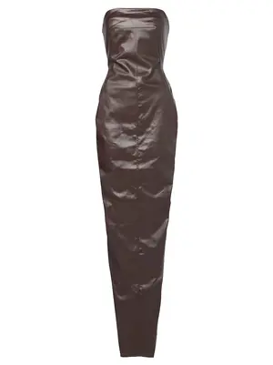 Rick Owens Denim Bustier Gown - Brown