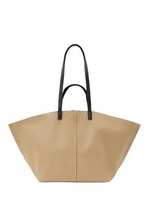 ALLSAINTS Phoenix Leather Tote - Mink Brown