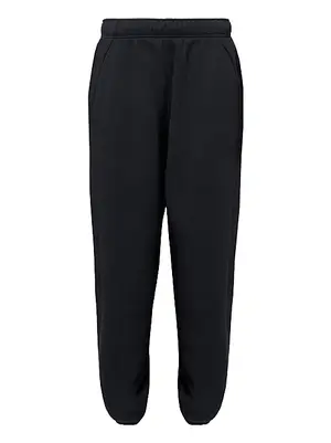 Lululemon Tapered-leg Cotton-blend Jogging Bottoms - Black