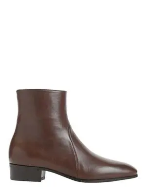 Valentino Garavani Leather Bootie - Brown