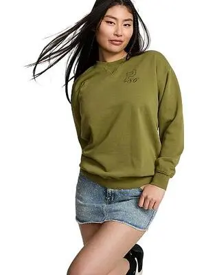 Pink Campus Fleece™ Oversized Crew Sweatshirt - Green