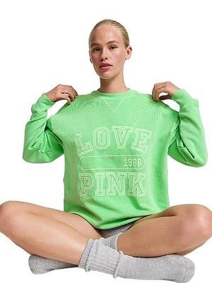 Pink Campus Fleece™ Oversized Crew Sweatshirt - Green