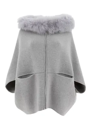 GIOVI Wool And Cashmere Poncho - Grey