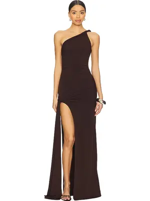 LOVERS AND FRIENDS Sabrina Gown - Espresso Brown