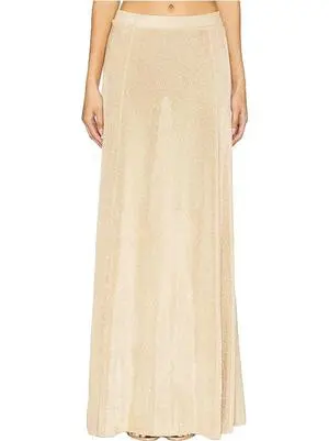 SEROYA Alice Maxi Skirt - Gold
