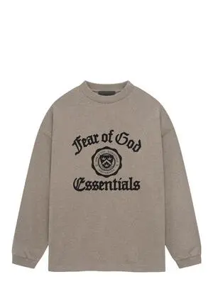 Fear Of God Essentials Heavy Longsleeve Tee Shirt - Heather Gray