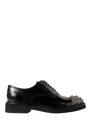 ROGER VIVIER Viv Rangers Crystal-embellished Loafers - Black
