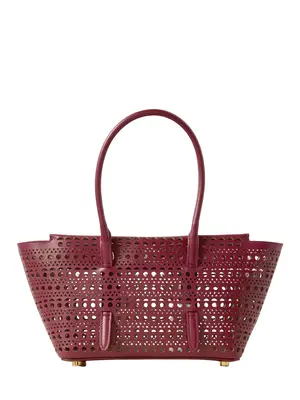 Alaïa New Mina 20 Leather Tote - Burgundy