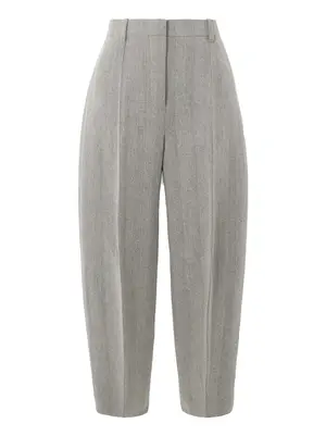 Loro Piana Dan Cropped Tapered Pants - Gray