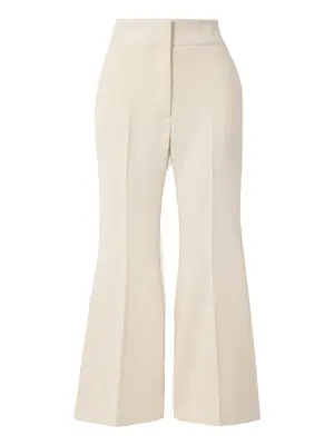 Gabriela Hearst Marsh Wool Flared Trousers - Ivory