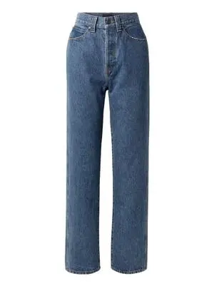 Khaite Corben Low-rise Straight-leg Jeans - Blue