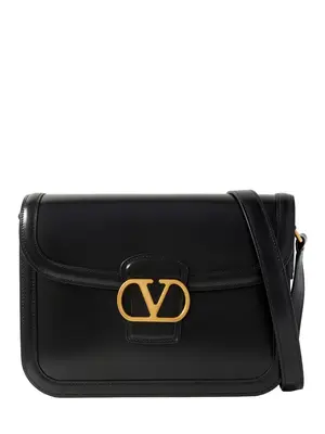 Valentino Garavani 9to5 Leather Shoulder Bag - Black