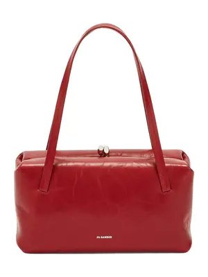 JIL SANDER Goji Pillow Leather Shoulder Bag - Red