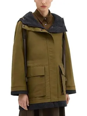 Theory Cyber Wool Jacket Olive