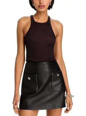 Pinko Cassetta Tank Top - Black Coffee Brown