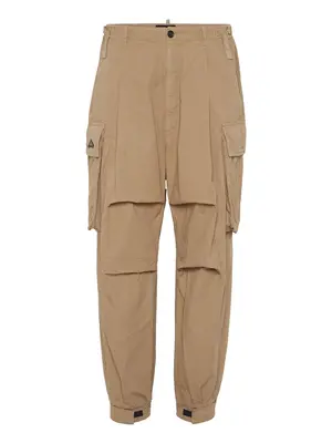 Dsquared2 Cotton Cargo Trousers - Neutrals