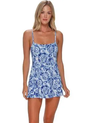 SUNSETS Sunsets Naomi Swim Dress Island Ink Rib