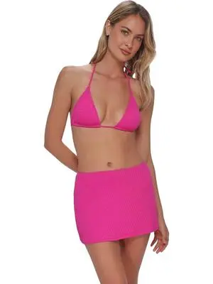 PACIFICA BY SUNSETS Pacifica By Sunsets Cove Mini Skirt Pink Diamond Lurex