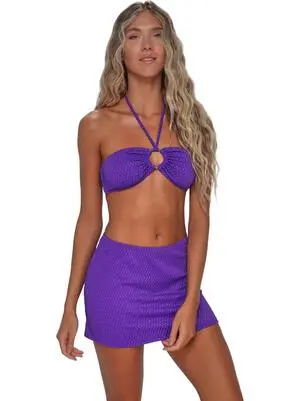 PACIFICA BY SUNSETS Pacifica By Sunsets Cove Mini Skirt Purple Gem Lurex