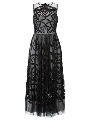 TEMPERLEY LONDON Inez Midi Dress - Black