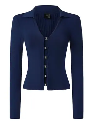 Pinko Spread-collar Cardigan - Blue
