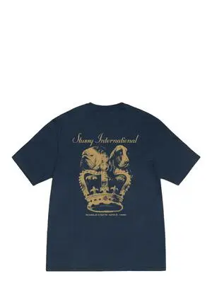 StÜssy Dog Crown Tee Shirt Navy Blue