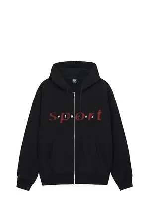 StÜssy Dot Sport Zip Hoodie - Black