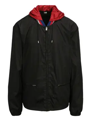 Gucci Hooded Nylon Jacket - Black/ruthenium Grey
