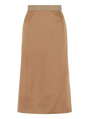 Gucci Silk Midi Skirt - Brown