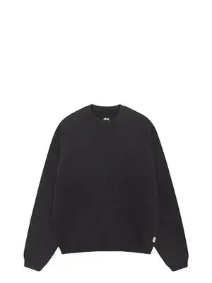 StÜssy Fleece Raglan Crew - Washed Black