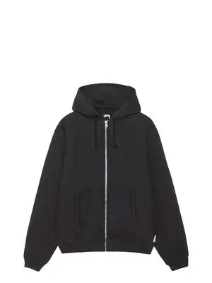 StÜssy Fleece Raglan Zip Hoodie - Washed Black