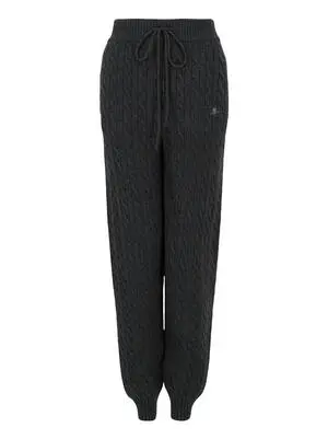 Gucci Woven Cashmere Joggers - Black
