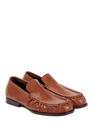 Dries Van Noten Leather Loafers - Brown