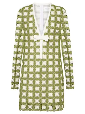 Giambattista Valli Open-knit Minidress - Green
