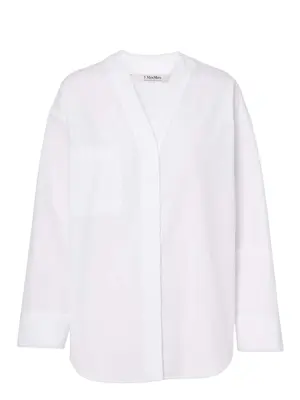 Max Mara S Max Mara Yole Cotton Top White