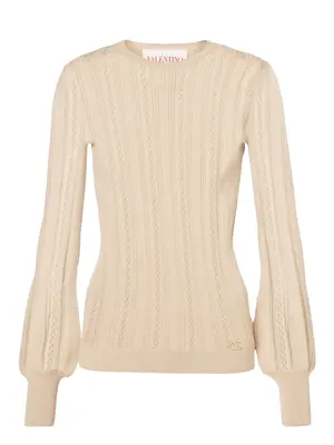 Valentino Garavani Virgin Wool Sweater - Beige