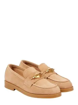 JIMMY CHOO Maddie Diamond Loafers - Brown