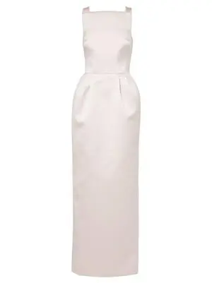 Safiyaa Trecchi Embellished Satin Gown - Black