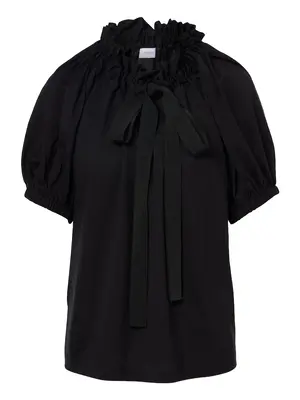 Patou Cotton Jersey Top - Black