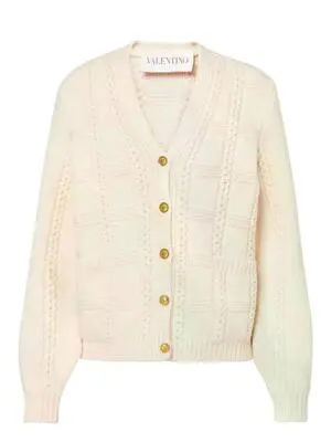 Valentino Garavani Virgin Wool Cardigan - Beige